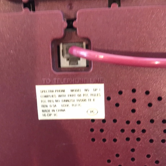 Spectra-Phone | Other | Burgundy Retro Desk Phone | Poshmark